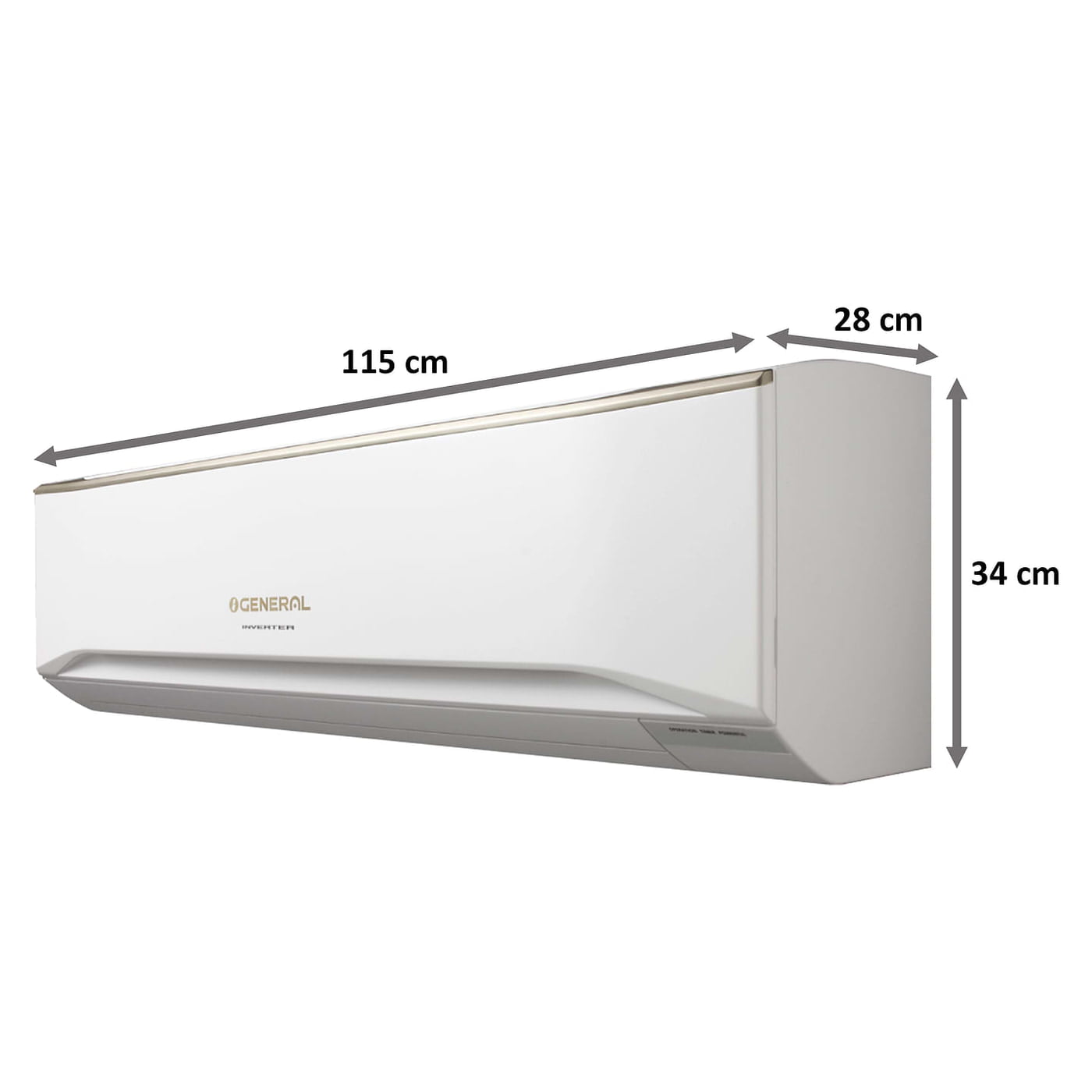 O General CETA 3 Ton 5 Star Inverter Split AC Wi Fi AC Copper Condenser ASGG36CETAB White